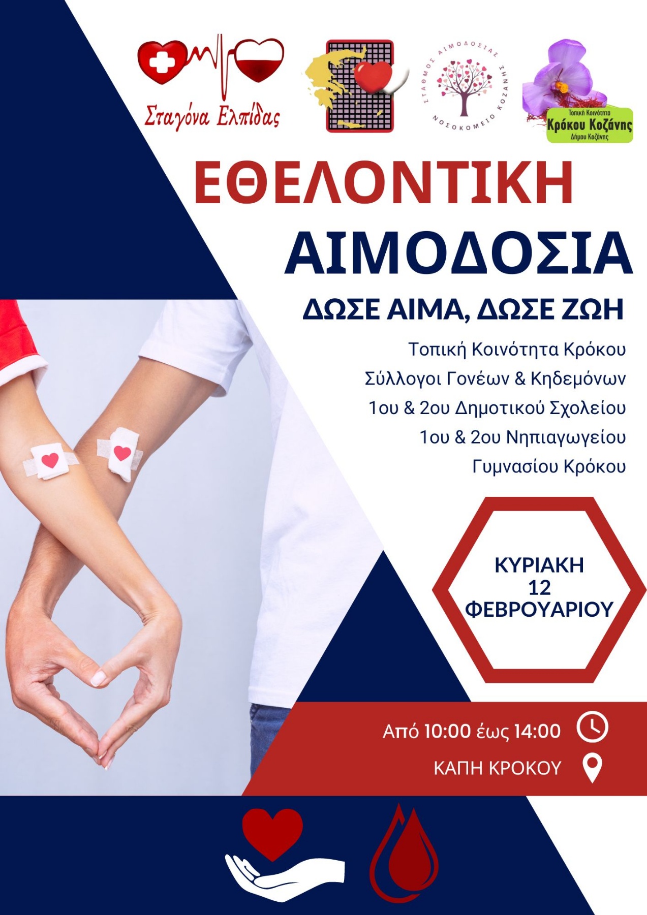 ΣΕΑ ΚΟΖΑΝΗΣ "ΣΤΑΓΟΝΑ ΕΛΠΙΔΑΣ" - Εθελοντική Αιμοδοσία 12 Φεβρουαρίου - ΠΟΣΕΑ
